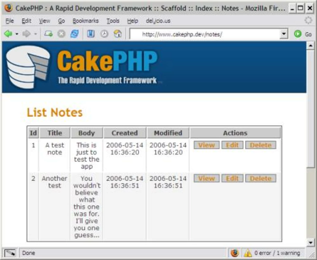 CakePHP - İndir CakePHP - İndir
